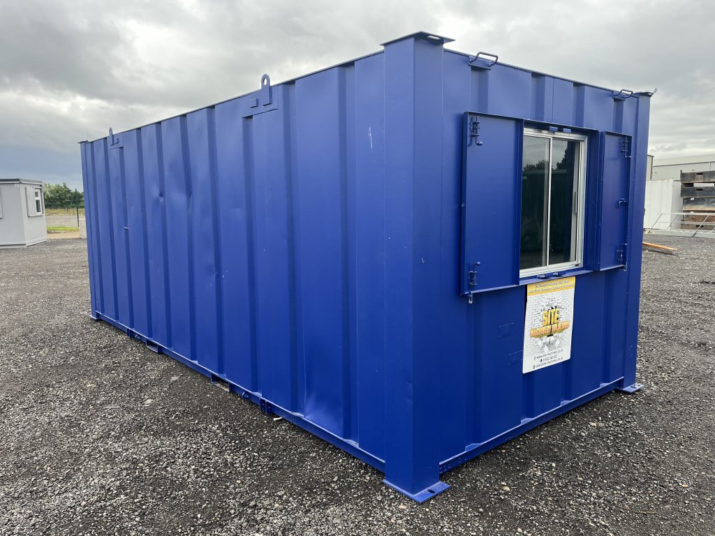 20ft x 9ft Modular Office (10') & Anti Vandal Site Container (10 ...
